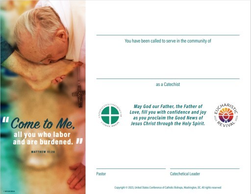 Certificate Catechetical Sunday 2023 | USCCB
